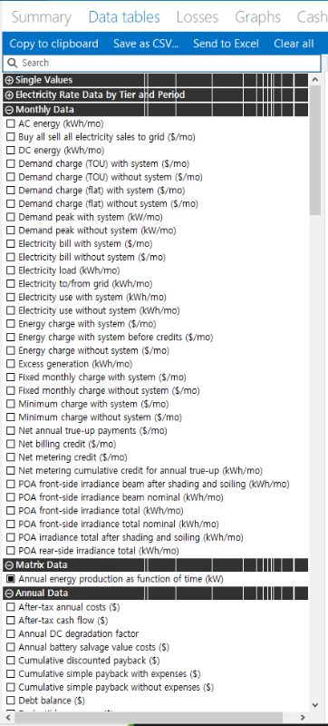 Monthly energy production - SAM Forum - System Advisor Model - SAM