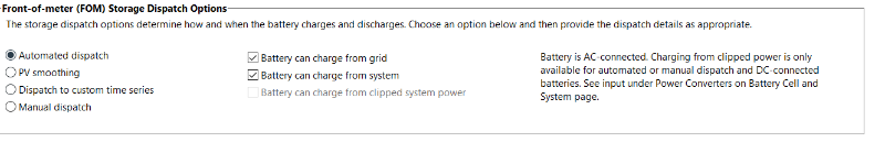 Automated dispach in a PV+BESS system - SAM Forum - System Advisor ...