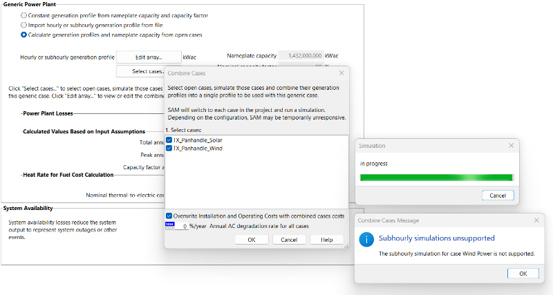 Combined Cases - Wind Power Subhourly Simulations Unsupported Error - SAM Forum - System Advisor ...