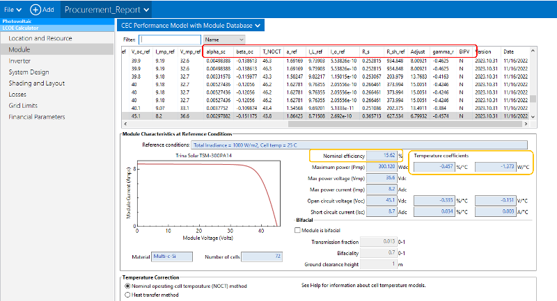 CEC Module Database Attribute Confusion - SAM Forum - System Advisor Model - SAM