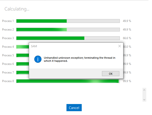 Error when using the SAM "parametric" function - SAM Forum - System Advisor Model - SAM.