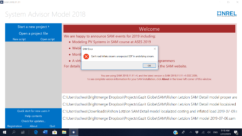 Sam Error Cant Read Inflate Streamunexpected Eof In Underlying Stream Sam Forum System 