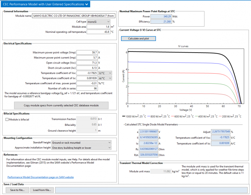 SixParameterSolver ouputs different than SAM GUI - SAM Forum - System Advisor Model - SAM